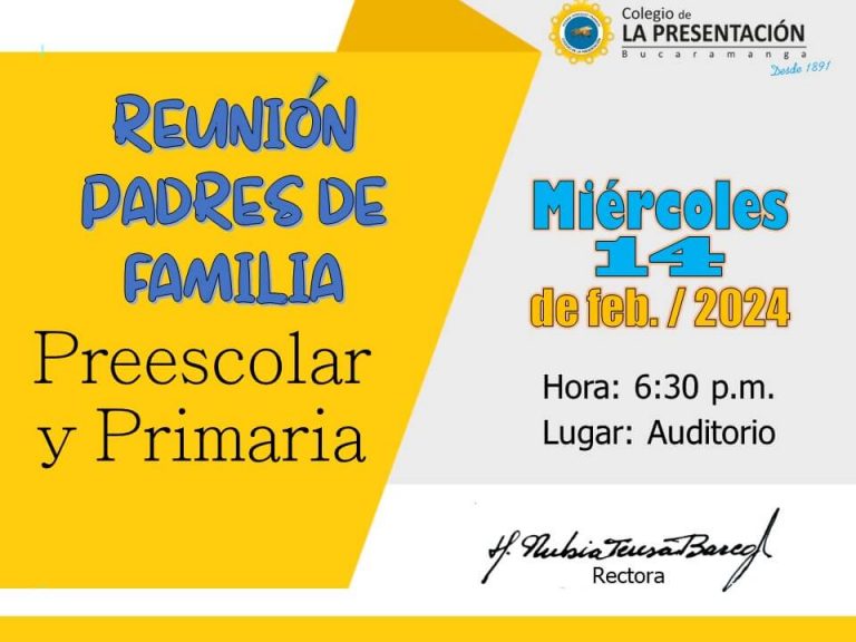 Reunión Padres de Familia Preescolar y Primaria - Colegio de La ...